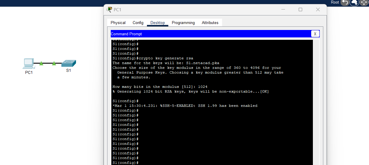 1.3.6 Packet Tracer - SSH Configuration | Secure Remote Access on a ...