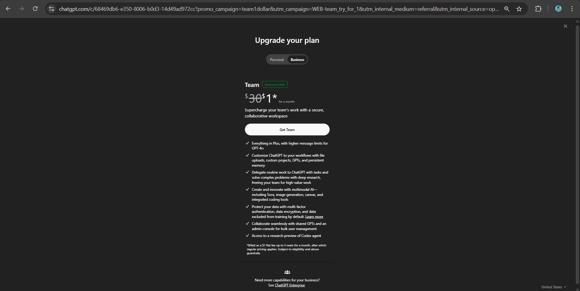 ChatGPT Team Plan Now Just $1 – Includes Access for 5 Members